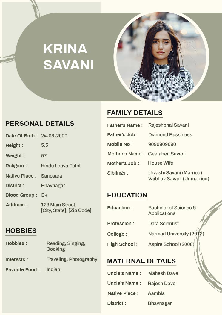 2.6K+ Biodata Templates for Marriage