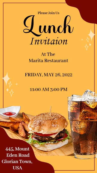 Lunch Invitation templates - Free Download