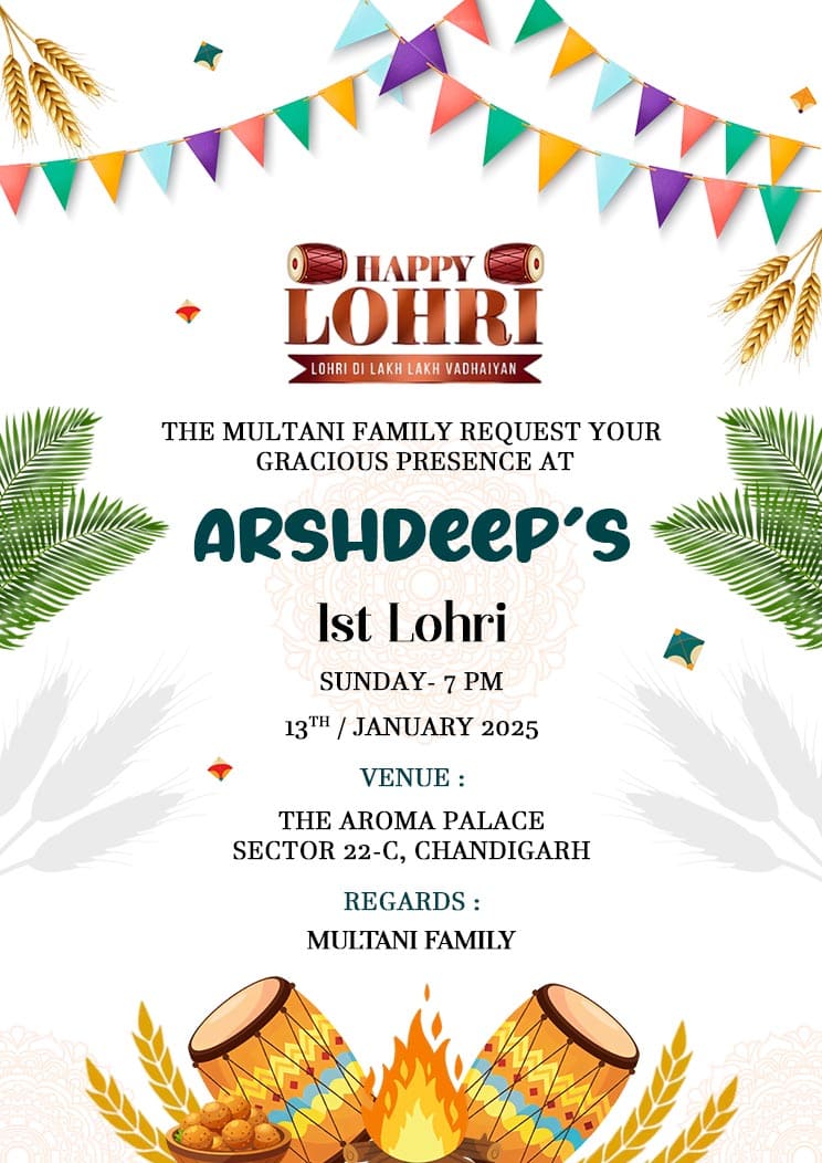 Festive Lohri Invitation Designs To Impress