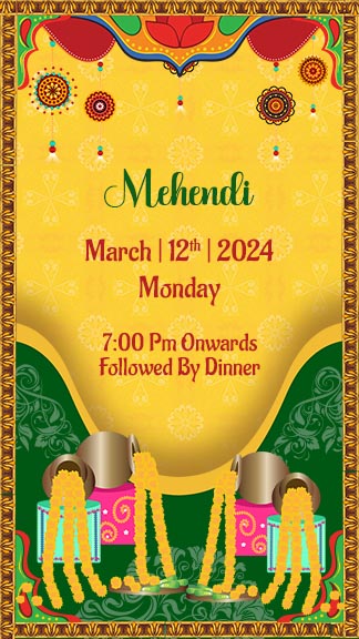 Digital Rajasthani Wedding Invitation Template