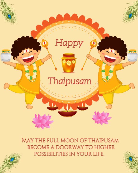 Traditional Thaipusam Kavadi Attam Wishes Image
