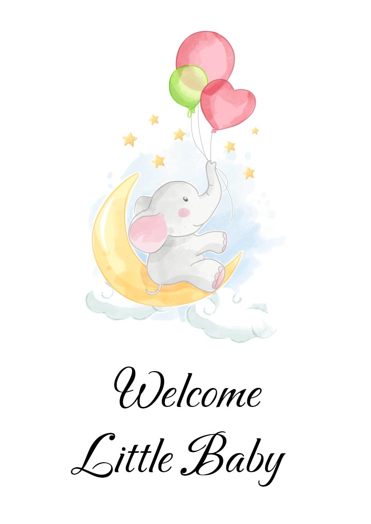 Welcome Little Baby Greeting Card