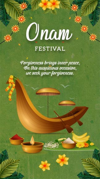 Free Onam Celebration Invitation Template