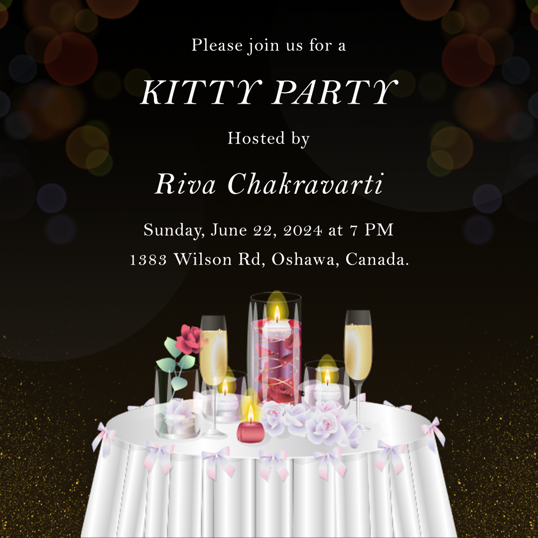 Kitty Party Invitation Card – Design Online & Share for Free