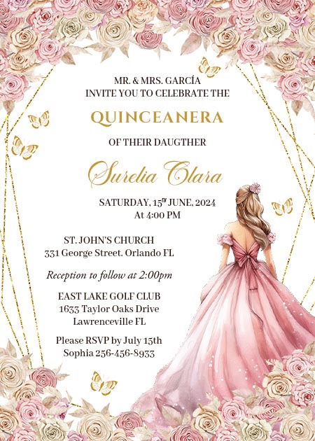 Premium Quince Invitation Template