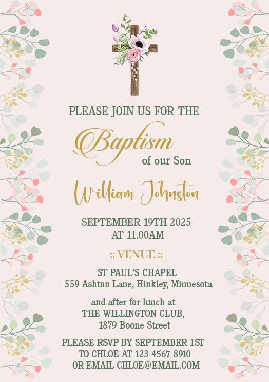 50+ Free Christening Invitation Templates to Choose From!