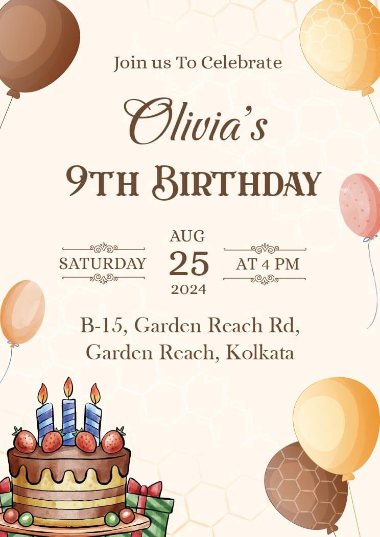 Birthday Invitation Card Free Download