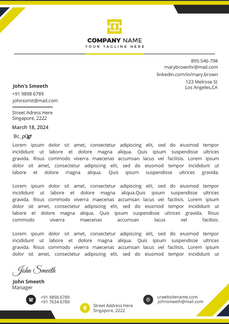 New Resignation Letter Template