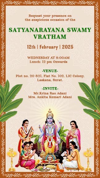Puja Invitation Card Maker Online Free