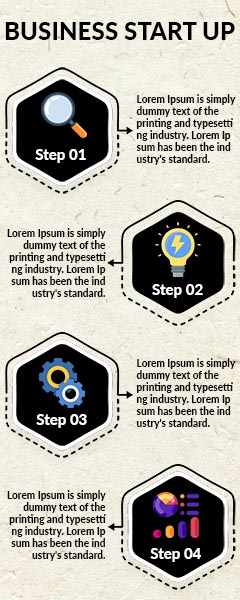 Business Start-Up Step Infographic Template