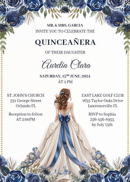 Quinceanera Invitation Templates - Free