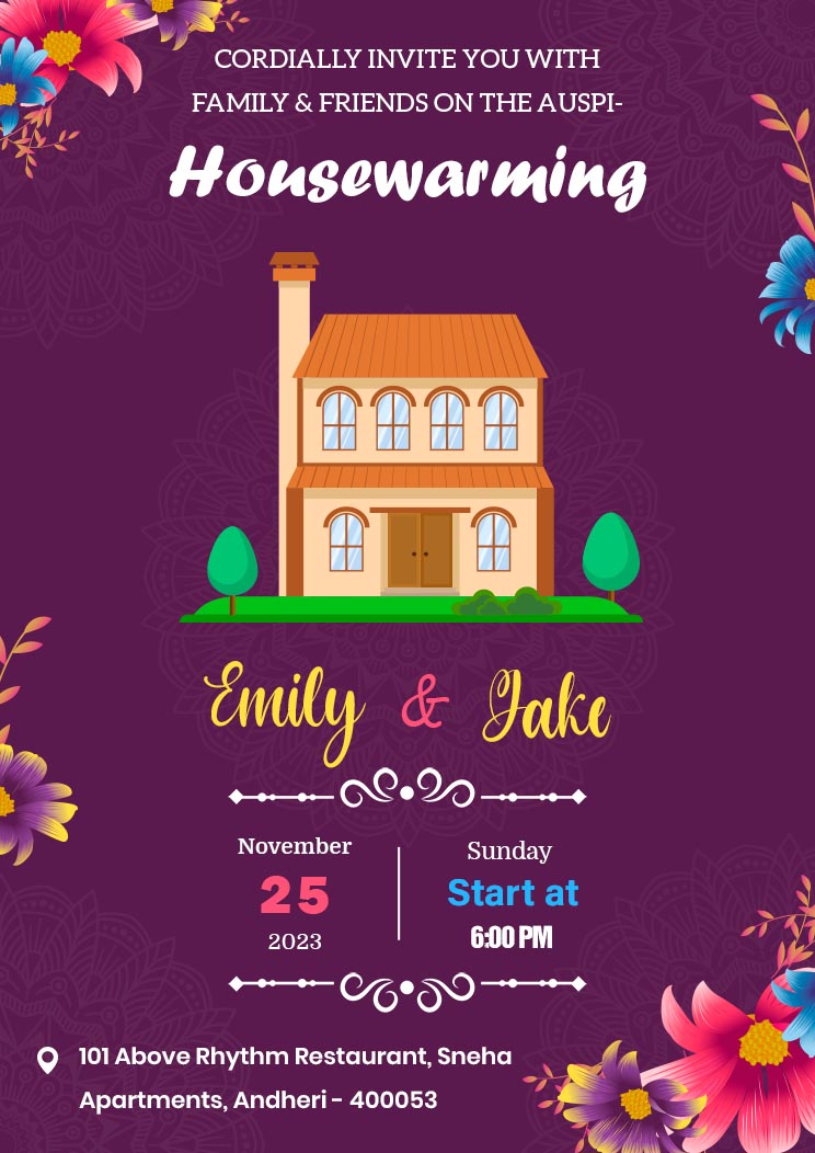 Free Housewarming Party Invitation Cards | Download Now
