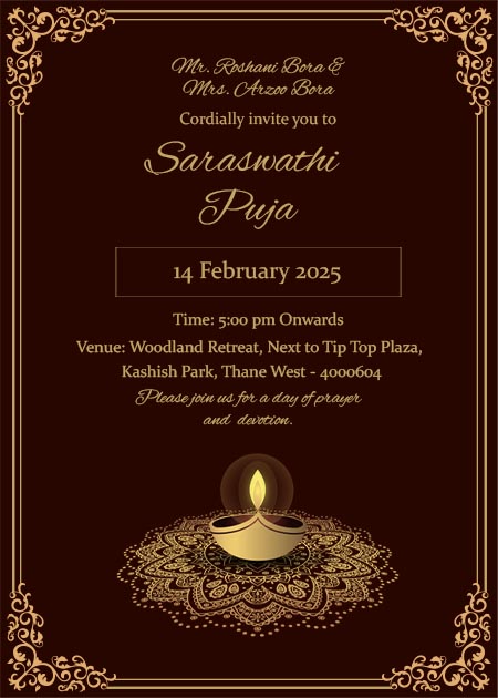 Free Puja Invite Card Maker