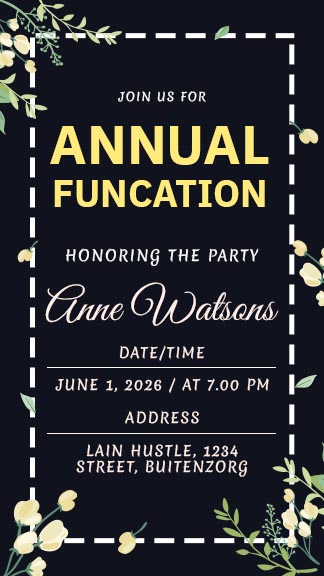 Annual Function Invitation Instagram Story Template