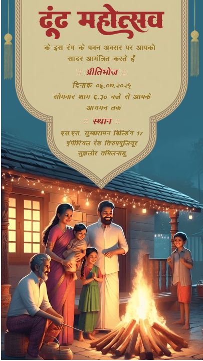 Traditional & Modern Dhund Utsav Invitation Cards For Free