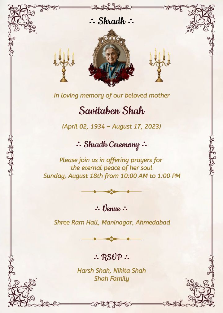 Page 2 | 99+ Free Shradh Invitation Cards – Design & Download Online