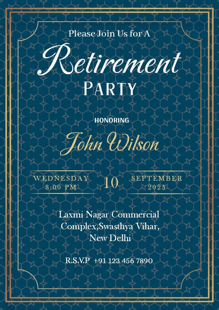 Create Retirement Invitation Card Online for Free With Photo