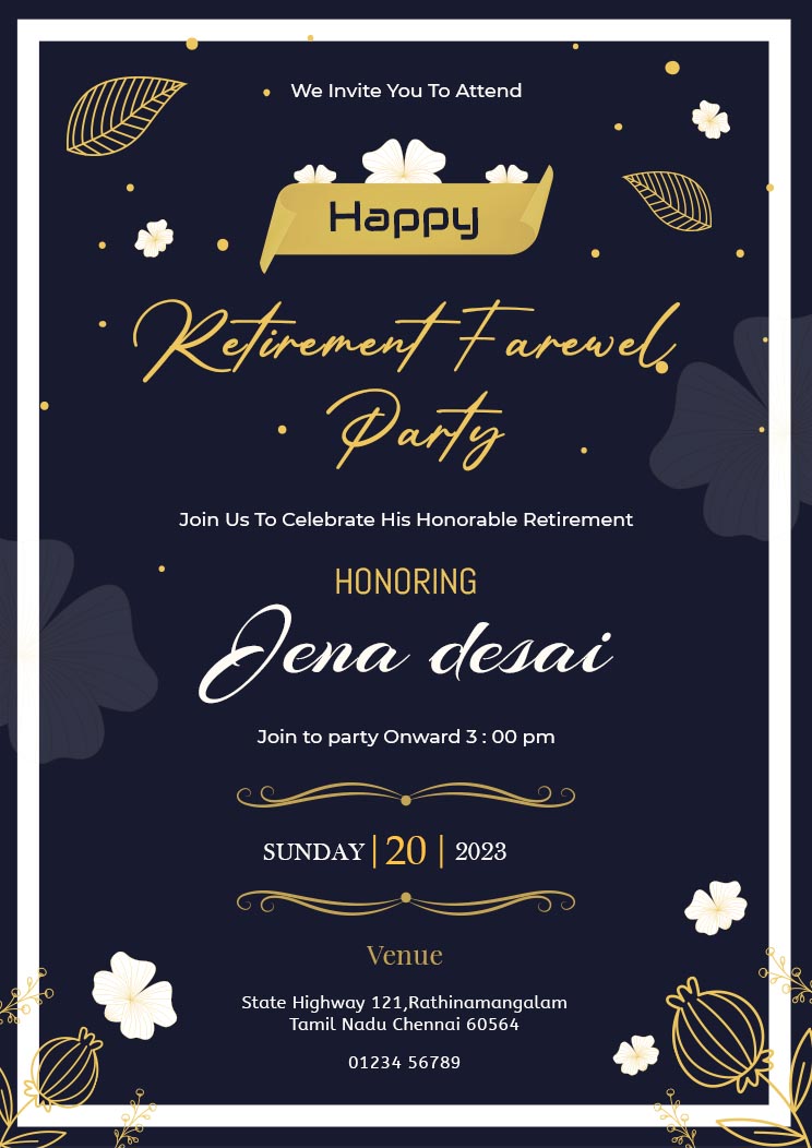 51+ Elegant Farewell Invitation Card Design Online For Free