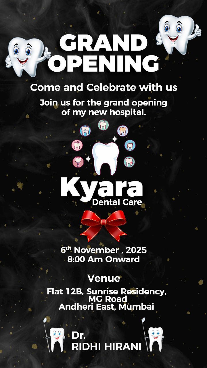 Hospital Opening Ceremony Invitation Card Design