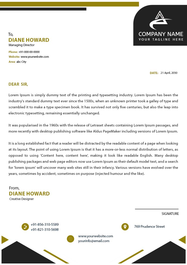 Creative Corporate Resignation Letter Template