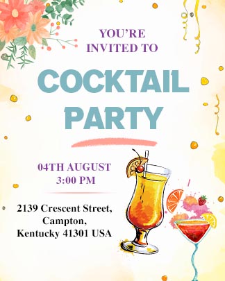 Free Cocktail Party Invitation Templates | Crafty Art