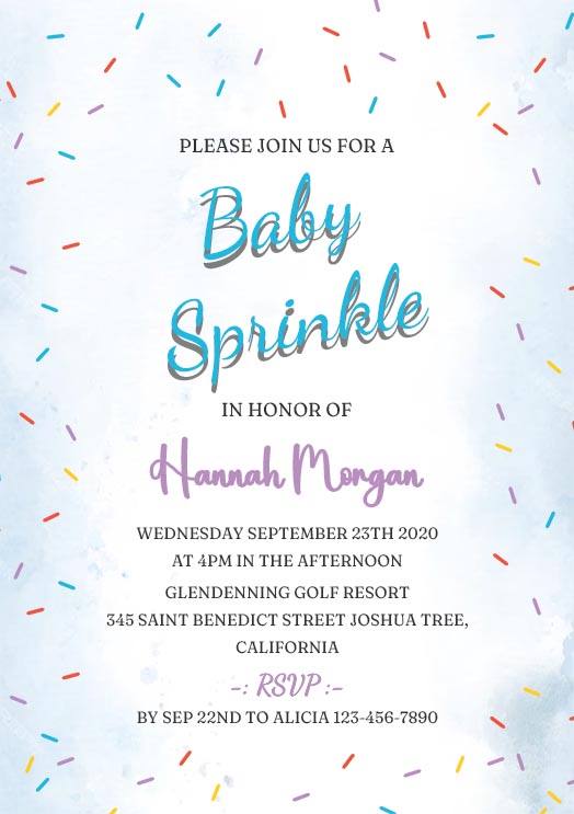 Free Baby Sprinkle Invitation Templates