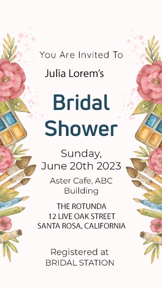 Bridal Shower Invitation Instagram Story Template