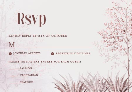 Wedding Invitation RSVP Card Free