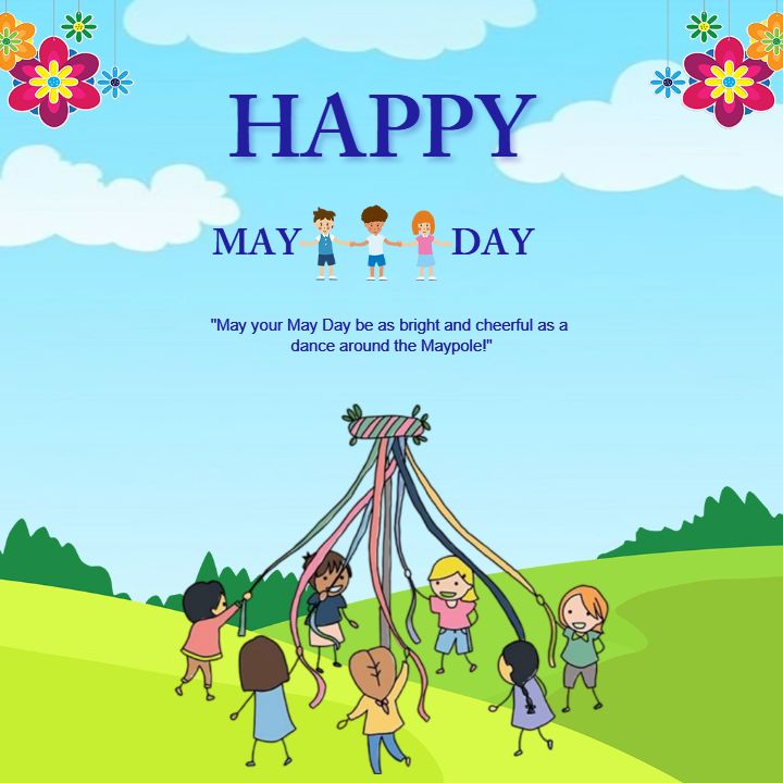 Bright And Fun May Day Quotes For Greeting Card