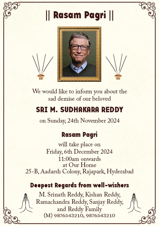 Rasam Pagri Invitation Card Maker Free