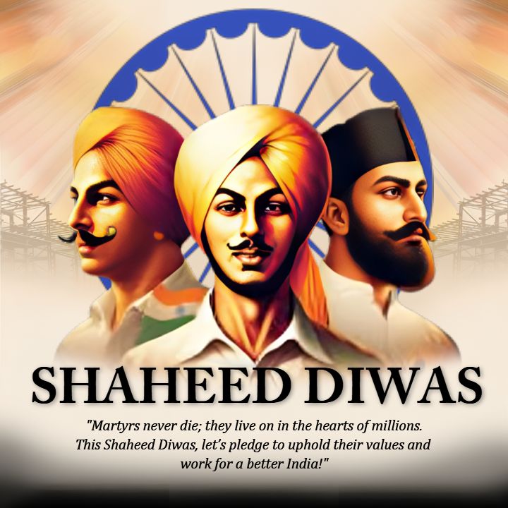 Bhagat Singh Shaheed Day Poster