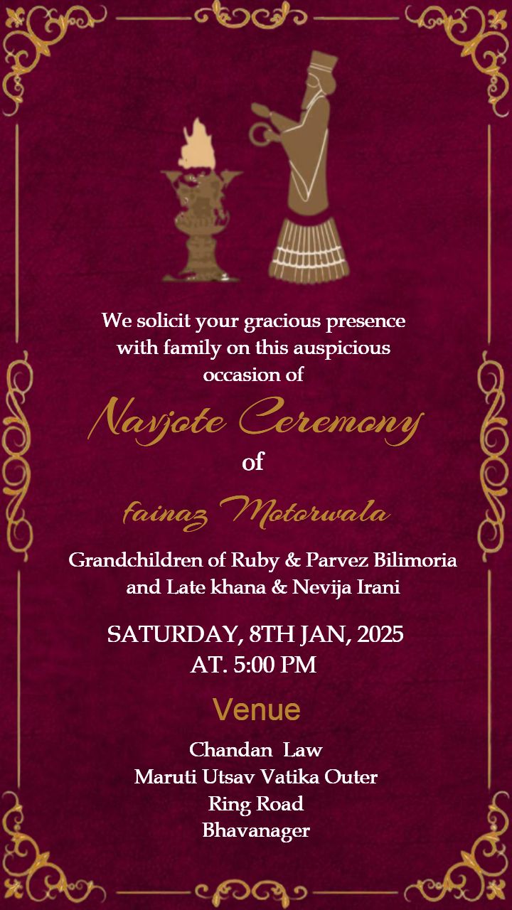 51+ Modern Parsi Navjote Invitation Cards for Download
