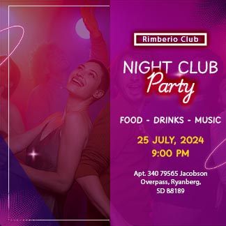 New Night Club Party Invitation