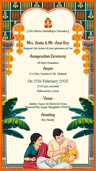 Annaprashan Invitation Card Online Free Download