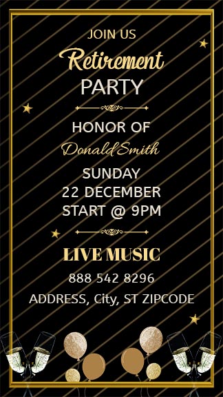 Retirement Party Invitation Card – Editable Designs Online