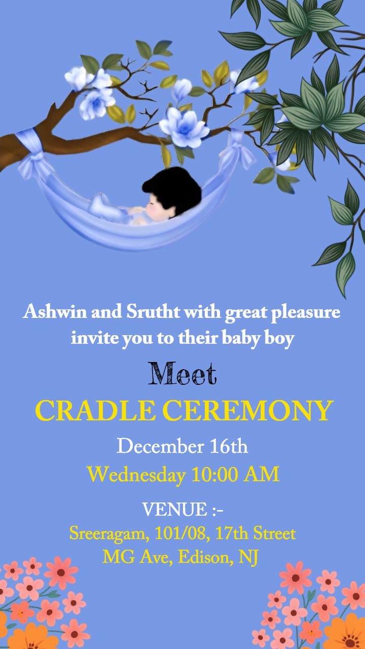Cradle Ceremony Invitation Card – Free Templates Online