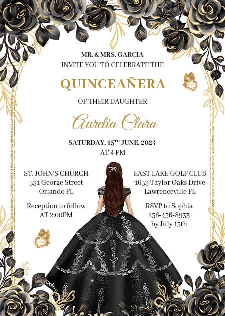 Quinceanera Invitation Templates - Free