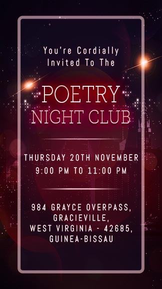 Stylish Night Club Party Invitation Templates