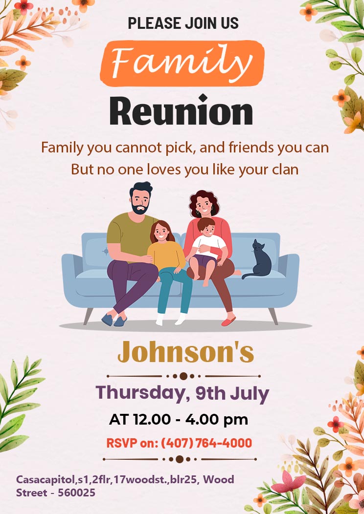 100+ Free Family Reunion Invitation Templates