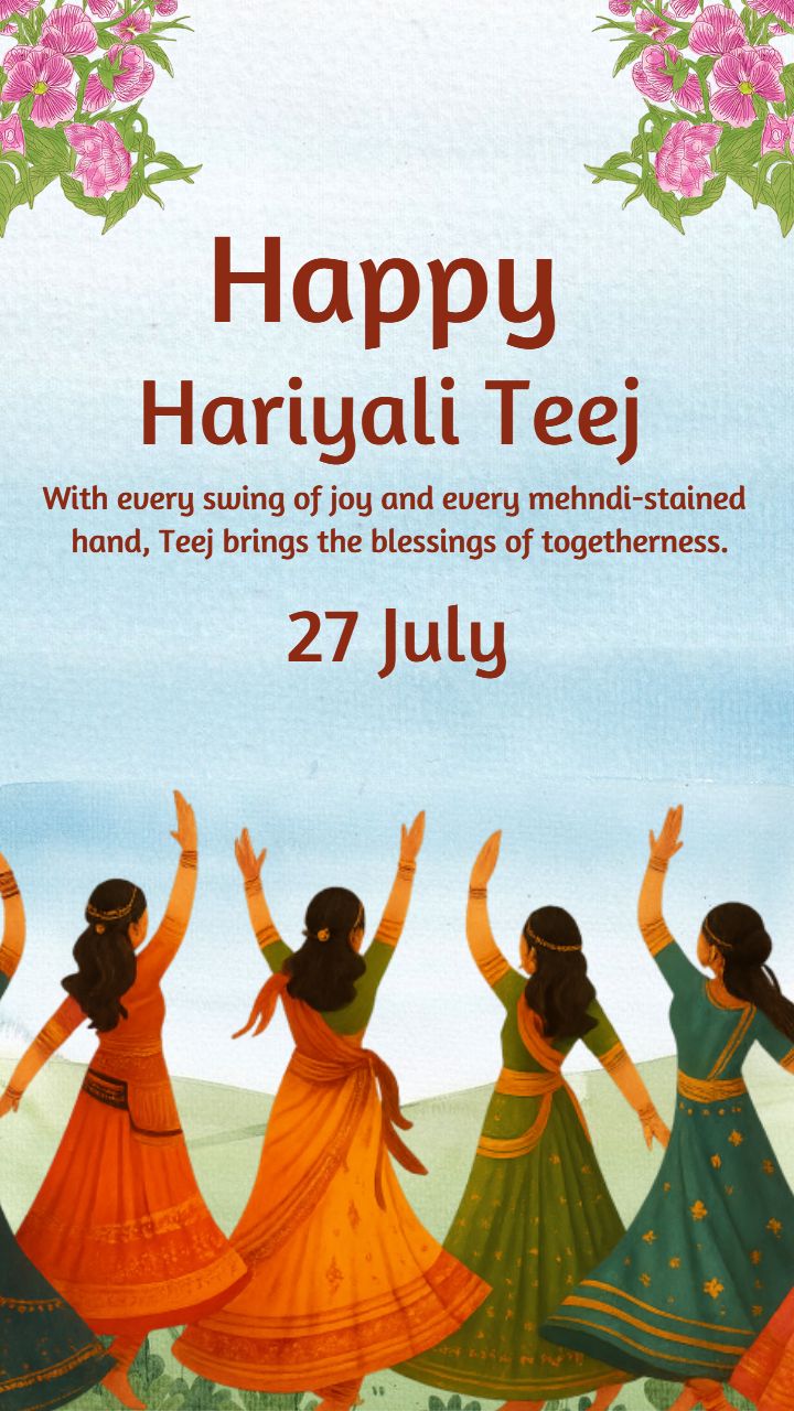 Happy Teej 2025: Images, Status & Wishes For Sharing