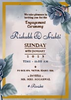 Engagement Ceremony Simple Invitation Card