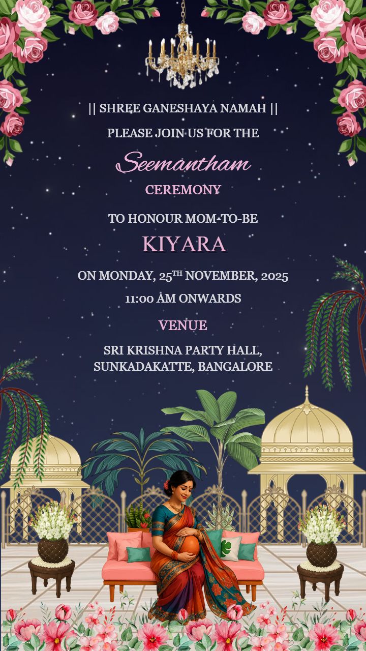 Seemantham Invitation Download
