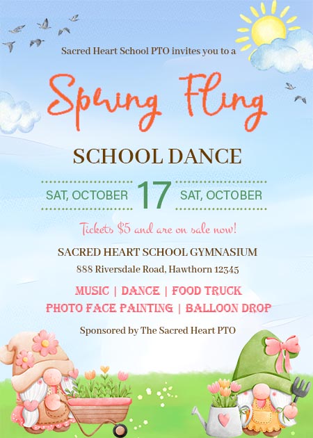 Design Spring Fling Invitation Card