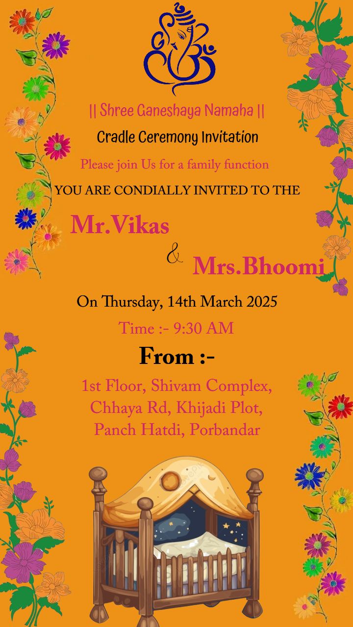 Editable Cradle Ceremony Invitation Templates Free Download