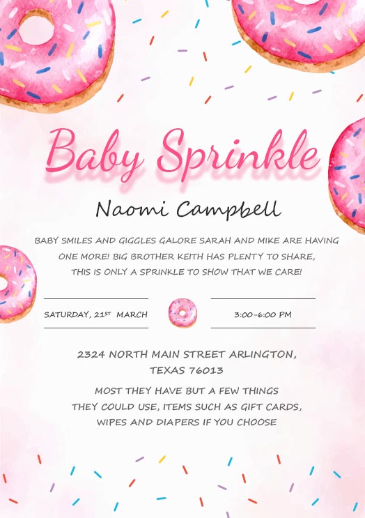 Free Baby Sprinkle Invitation Templates
