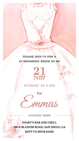 Bride To Be Invitation Story Template