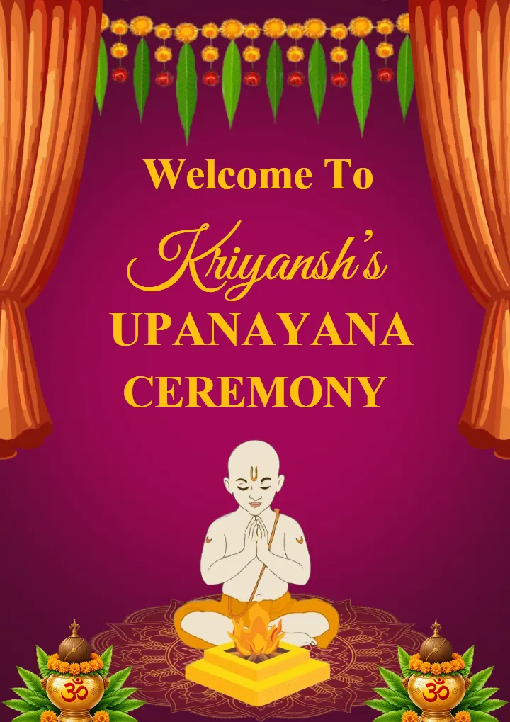 Upanayanam Welcome Board Design Download