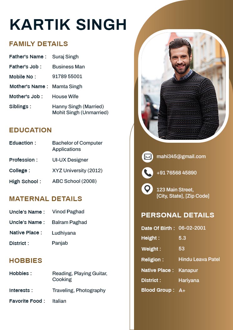 2.6K+ Biodata Templates for Marriage