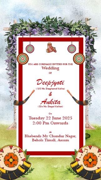 Online Assamese Wedding Card Maker For Free