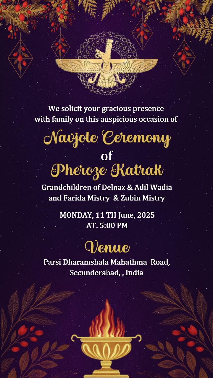 51+ Modern Parsi Navjote Invitation Cards for Download